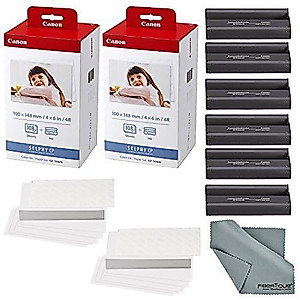 Canon KP-108IN Color Ink and Paper Set - Total of 216 Sheets and 6 Ink Cartridges