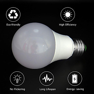 E26 12V Low Voltage LED Light Bulbs Warm White 3000K, E27 Edison Standard Screw Base lamp 3W 12-24V 35W Equivalent Halogen for Off-Grid Solar System Lighting, RV, Solar Panel Project, Pack of 3