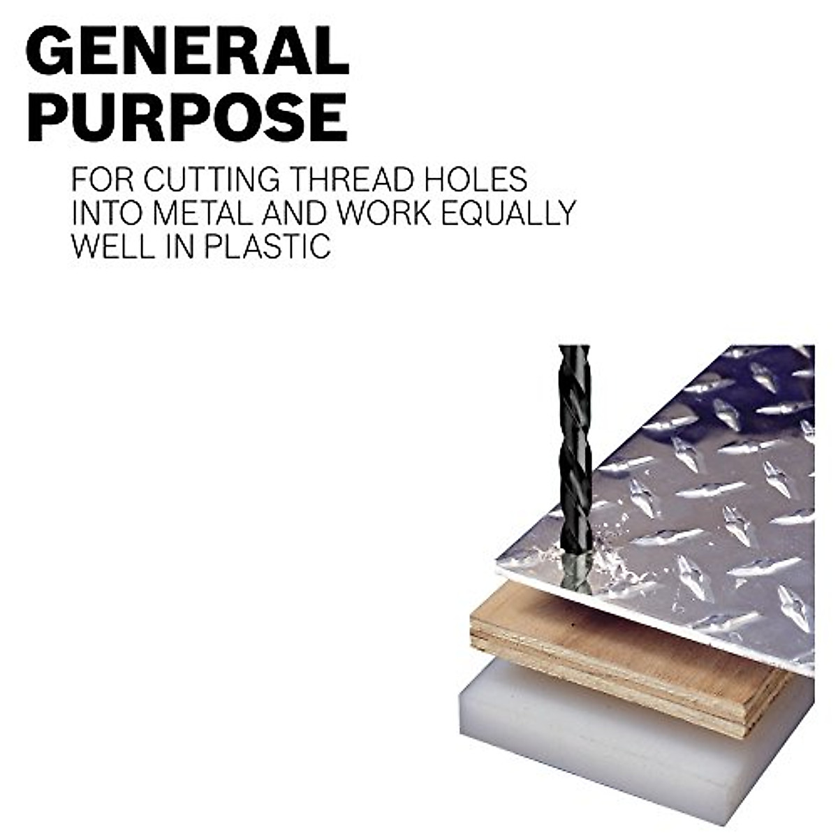 BOSCH BL2647 1-Piece 5/16 In. x 6 In. Extra Length Aircraft Black Oxide Drill Bit for Applications in Light-Gauge Metal, Wood, Plastic