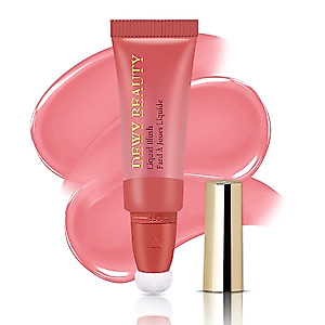 LSxia Liquid Blush Makeup Wand, Cream Liquid Blush with Cushion Applicator For Cheeks Tint, Natural-looking, Glow Dewy Finish, Weightless Blendable Liquid Blush Stick | #106 ELEGANT-Soft Pink