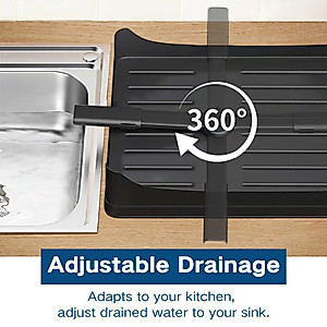 Zyerch Dish Rack 2 Level Countertop Drying Rack with Drain Tray, Kitchen Dish Strainers with Utensil Holder,Overhang Cutting Boards Large Capacity and Space Saving