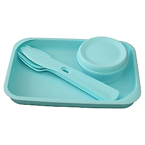 Curver To Go Lunchbox + Cutlery & Accessories BPA free (Blue, Rectangle-1,2L)