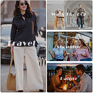 KUANG! Women's Hand Crocheted Tote Shoulder Bags Large Shopping Bag Handbag Plush Knitting Satchel Purses Travel Handbag