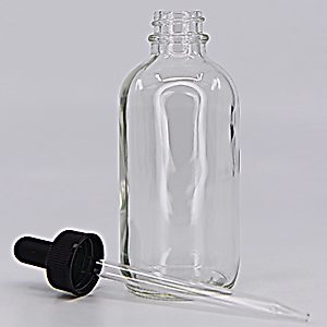 Eisco - Dropping Bottle 100ml (3.3oz) - Glass Dropper Bottle with Screw Cap & Rubber Bulb - Transparent Soda Glass Bottle, Small Glass Bottles with Dropper for Lab Work, Eye Dropper, Oil Drop Bottle