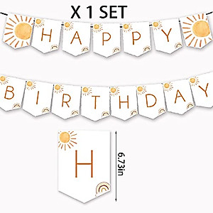 Boho Sun Happy Birthday Banner First Trip inspired Around The Sun Birthday Banner Boho Sun Party Decorations Boho Hippie Sunshine Boho Sun Baby Shower Party Supplies Decorations
