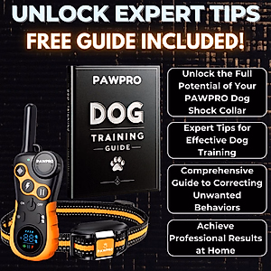 Dog Shock Collar with Remote, Unmatched 4-Mile Range, Night-Light Mode, Training Guide Included, 124 Training Levels & 4 Modes, Beep Vibration Shock, Waterproof Rechargeable, Fits All Dogs, US Tech