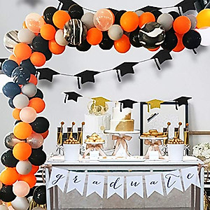 Balloon Arch Garland Kit, Asonlye 108 Pcs Balloon Bouquet Kit, Halloween Day Party, Holiday, Wedding, Baby Shower, Christmas, Anniversary Party Decorations(Black Orange Kit)