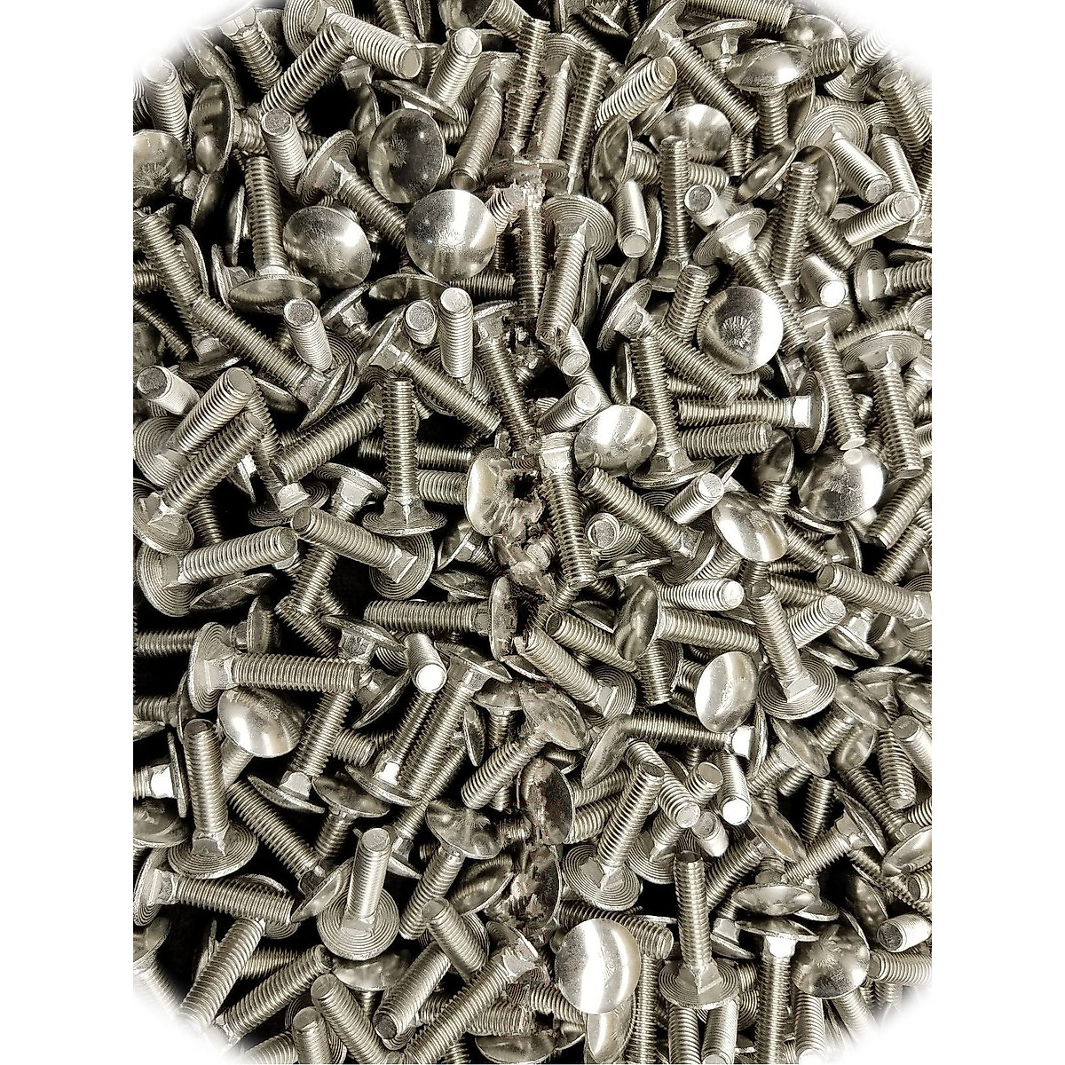 (Qty 100pcs) M6-1.0x25mm or M6x25 mm Stainless Carriage Bolts/Screws 6mm x 25mm Hardware Fastener Kit Set RV6265S