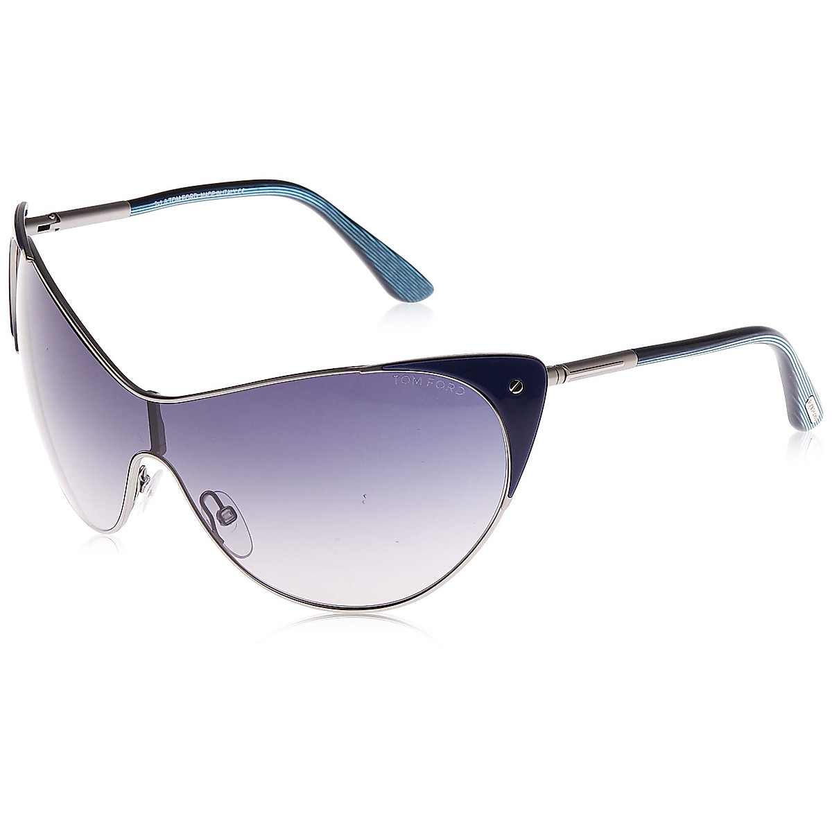 Tom Ford Women's TMF-SUNG-FT0364-89W-0 Designer Sunglasses, Gunmetal/Indigo