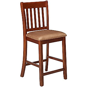 5-Piece Counter Height Dining Set Red Brown and Tan 150154