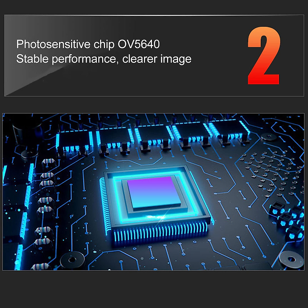 HD USB Camera Module, Embedded Fixed Focusless 5MP Industrial Equipment Camera Board OV5640 Industrial Component