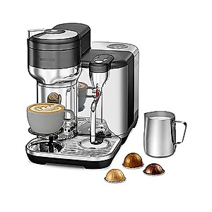 Nespresso the Vertuo Creatista Coffee and Espresso Maker by Breville, BVE850BST, Black Stainless Steel