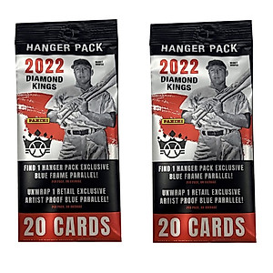 2022 Panini Diamond Kings Baseball Hanger Pack - 2 Count - 40 Baseball Cards Total