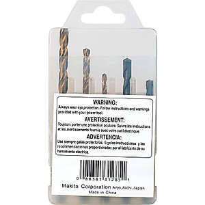 Makita D-23765 Masonry and Metal Drill Bit Set (5 Piece), 1/4"