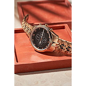 Fossil Women's 38mm Scarlette Mini Stainless Steel Hybrid HR Smart Watch,Fitness Tracker, Color: Rose Gold (Model: FTW7043)