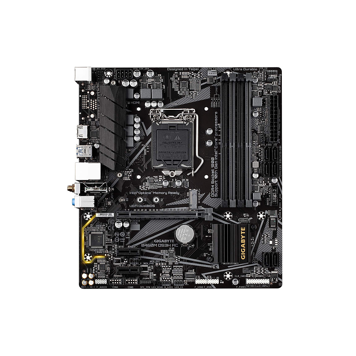 Gigabyte B460M DS3H AC (LGA1200/Intel/B460/Micro ATX/M.2/SATA 6GB/s/USB 3.2 Gen 1/ HDMI/Intel 802.11ac/Motherboard)