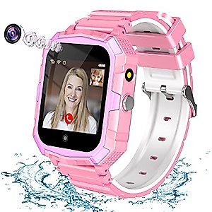 OKYUK Kids Smart Watches Boys Girls Ages 3-15 Kids GPS Tracker Waterproof 1.3 Touchscreen Watch with SIM Card SOS Two Way Call Voice Chat Christmas Birthday Gift for 3-15 Year Old Boys Girls