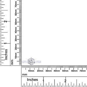 SAVEARTH DIAMONDS 1 1/2 ct. t.w 7.5MM Round Cut Lab Created Moissanite Diamond Solitaire Engagement Ring For Women In 10K Solid White Gold (VVS1 Clarity, 1.50 Cttw)-6