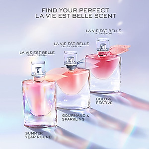 Lancôme La Vie Est Belle Eau de Parfum - Long Lasting Fragrance with Notes of Iris, Earthy Patchouli, Warm Vanilla & Spun Sugar - Floral & Sweet Women's Perfume, 1.7 Fl Oz