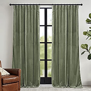 RYB HOME White Sheer Curtains & Velvet Curtains