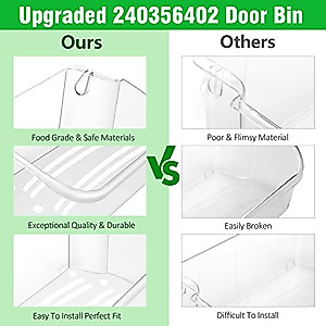 2-Pack Upgraded 240356402 Refrigerator Door Bin Replacement Part, Compatible with Frigidaire Refrigerator Door Shelf Parts FFSS2615TE0 LFSS2612TF0 LFSS2612TE0 AP2549958 FGHS2631PF4A Door Shelf Shelves