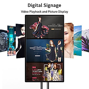 JYXOIHUB Smart Board, 49 Inch Digital Electronic Whiteboard and Smartboard for Classroom, Screen Mirroring from for Live Streaming, Digital Signage Displays and Player for Advertising(Board+Stand)