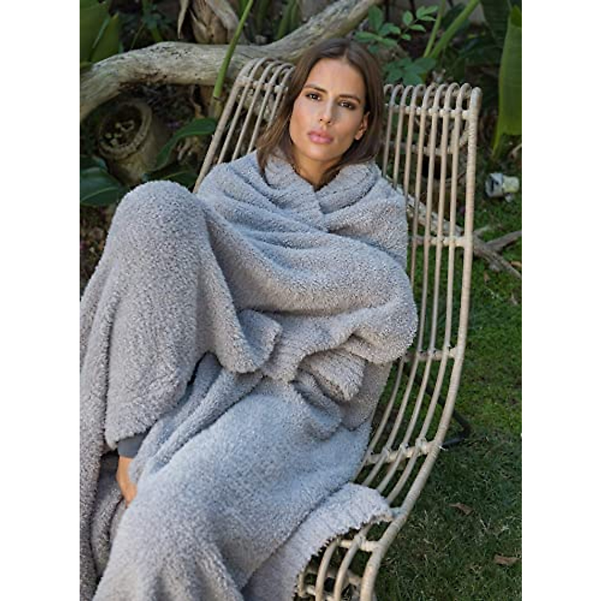Barefoot Dreams CozyChic Throw Dove Gray One Size