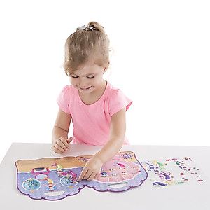 Melissa & Doug Puffy Sticker Pads Set: Fairy, Dress-Up, and Mermaid - 216 Reusable Stickers