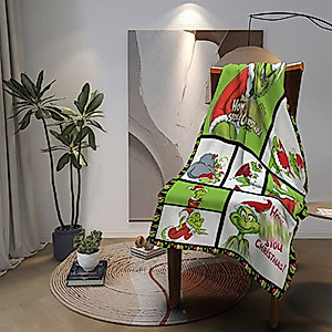 Christmas Blanket Merry ChristmasUltra Soft Flannel Fleece All Season Light Weight Living Room/Bedroom Warm Blanket 50"X40"