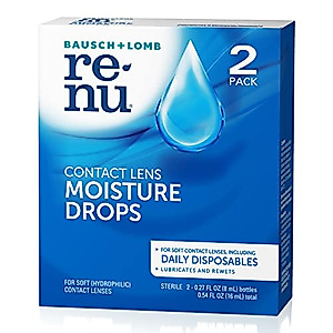 Bausch + Lomb ReNu MultiPlus Lubricating & Rewetting Drops, 0.27 Ounce Bottle Twinpack (Packaging May Vary)