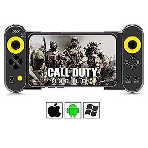 Joso Bluetooth Gaming Controller for iPhone, Android, PC, Direct Play, Stretchable, Gamepad Joystick for iPhone 14 13 12 Pro Max, Galaxy S23 S22 Ultra, iPad mini, Tablet Under 10", Fire HD 10, 8