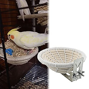 ZRM&E Cotton Rope Bird Nest Warm Beds Small Parrot Cage Hatching Nest 11.5x6cm for Small Birds