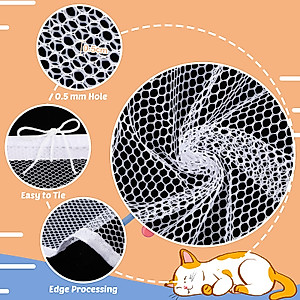 Cat Balcony Rail Net 5 x 0.8 Meter Anti Fall Netting Balcony Mesh Fence Net Child Safety Screen Protection Crib Mesh for Pets Baby (White)