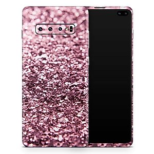 DesignSkinz Subtle Pink Glimmer Protective Vinyl Decal Wrap Skin Cover Compatible with The Samsung Galaxy S20 (Screen Trim & Back Glass Skin)