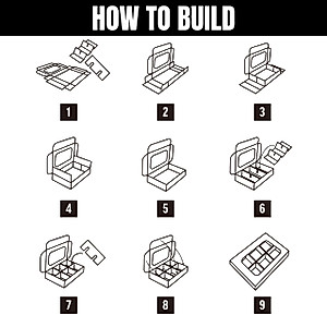Modsy Baking Mini Truffle Boxes - Kraft | VERY SMALL 6 Treats - Window and Dividers | 5 x 3.5 x 1.57 Inches | Pack of 100