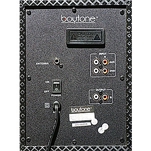 Boytone BT-210FB Wireless Bluetooth Stereo Audio Speaker with Powerful Sound, Bass System, Excellent Clear Sound & FM Radio, Remote Control, Aux-In Port, USB/SD/for Phone's, Laptops, Black, 30 W