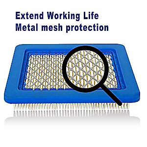 HEYZLASS 2 Pack Air Filter + Pre Filter, Compatible with Briggs Stratton 491588s 491588 399959, Replace Lawn Mower Flat OEM Air Cleaner Cartridge