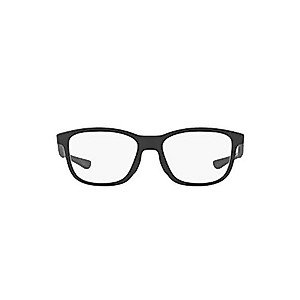 Oakley OX8106 Cross Step Round Prescription Eyeglass Frames, Satin Black/Demo Lens, 50 mm