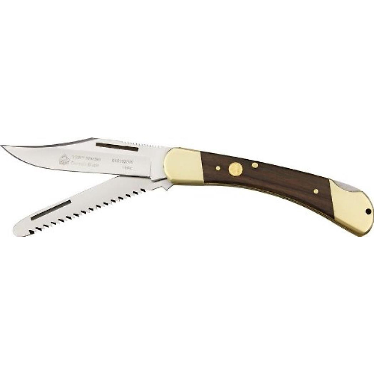Puma SGB Warden With Saw Jacaranda Wood Lock Back Folding Knife