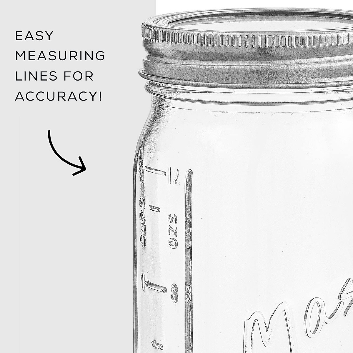 16 Oz Mason Jars With Lids, Labels and Measures! 6-Pack Regular Mouth Mason Jars, Glass Jar with Lid and Band. Airtight Canning Jars, Overnight Oats Jars, Salad Jars, Sourdough Starter Jar