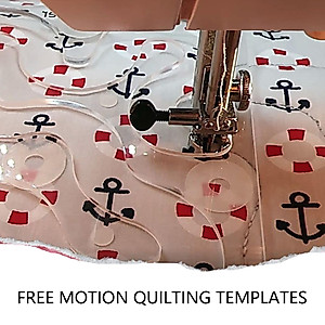 Quilting Templates ，11-Piece Set with Free Motion Quilting Rulers and Templates，Low Shank Machine Quilting Templates - Essential Quilting Supplies