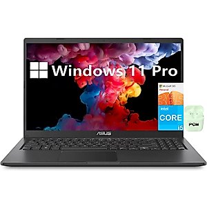 ASUS Vivobook 15.6 Inch FHD Business Laptop, Intel Core i5-1135G7, 20GB RAM, 1TB SSD, Windows 11 Pro, Office 365, Full Size Keyboard, HDMI, WiFi, Black, PCM