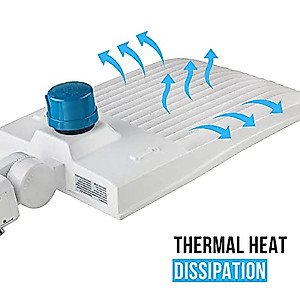 LEDMyplace 150W LED Pole Light with Photocell 5700K Universal Mount White AC120-277V Commercial Parking Lot Lights