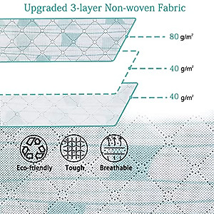 Lifeadhoc Storage Bags, 2 Pack Clothes Storage Bins, Foldable Under Bed Storage Containers, Closet Organizers, with Durable Handles Thick Fabric for Blanket Comforter Clothing Bedding 40L(Green)