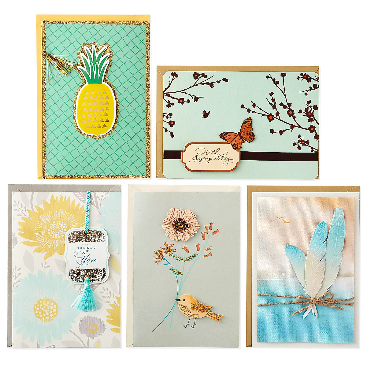 Hallmark All Occasion Handmade Boxed Set of Assorted Greeting Cards with Card Organizer (Pack of 24)—Birthday, Baby, Wedding, Sympathy, Thinking of You, Thank You, Blank