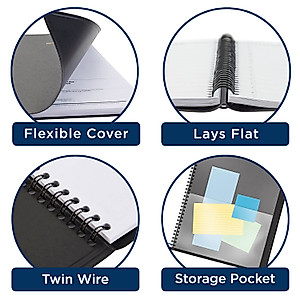 AT-A-GLANCE 2024 Weekly & Monthly Planner, QuickNotes, Quarter-Hourly Appointment Book, Monthly Tabs, 8-1/4" x 11", Large, Pockets, Black (769500524)