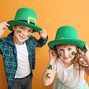 ADXCO 144 Pieces St. Patrick's Day Tattoos in 6 Sheets Shamrock Temporary Tattoos Stickers Irish Flag Clover Truck Beer Temporary Stickers for St. Patrick's Day Decorations Party Favors Accessories