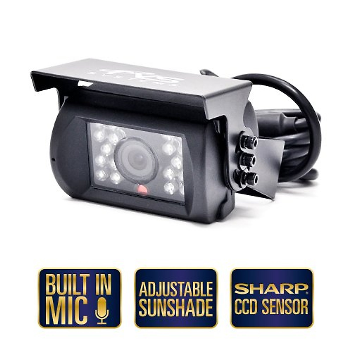 Rear View Safety Backup Camera System with 7" Display (Black) RVS-770613