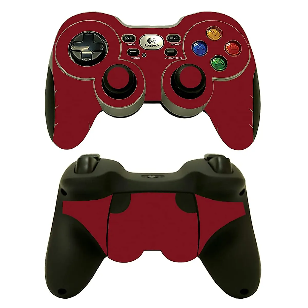 MightySkins Skin Compatible with Logitech Wireless Gamepad F710 - Solid Burgundy | Protective, Durable, and Unique Vinyl Decal wrap Cover | Easy to Apply, Remove, and Change Styles | Made in The USA