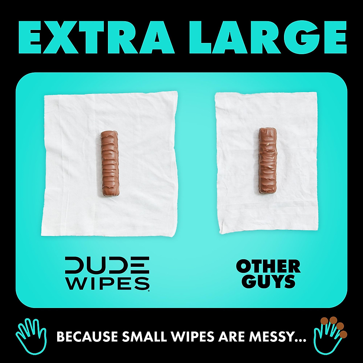 DUDE Wipes Flushable Wipes - 6 Pack, 288 Wipes - Mint Chill Extra-Large Wet Wipes with Eucalyptus & Tea Tree Oil - Septic and Sewer Safe